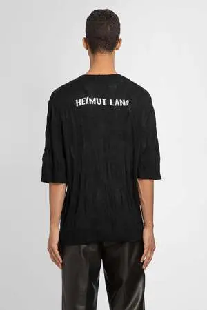 Helmut Lang Crushed Logo Intarsia Knitted T-shirt