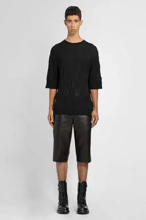 Helmut Lang Crushed Logo Intarsia Knitted T-shirt