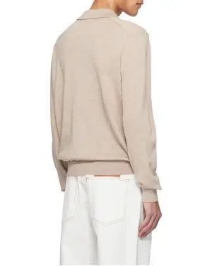 Maison Kitsuné Fox Head Patch Fine-knit Polo Shirt