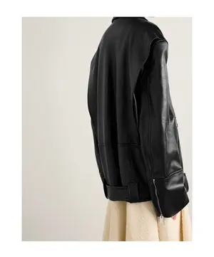 Khaite Belted Leather Jacket