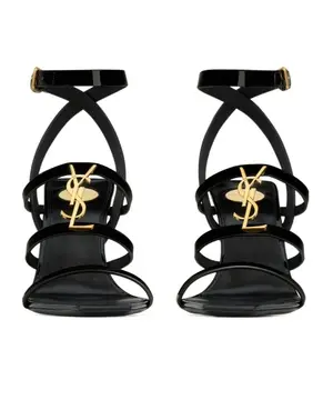 Saint Laurent Cassandra Patent Leather Stiletto Sandals