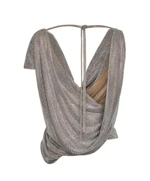 Giuseppe Di Morabito Draped Crystal Embellished Top