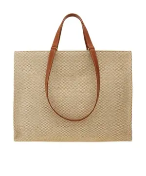 FERRAGAMO Logo Tote Bag - Camel/white