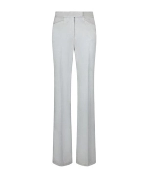 TOM FORD Lustrous Barathea Tailored Tuxedo Wide Leg Pants - Gray