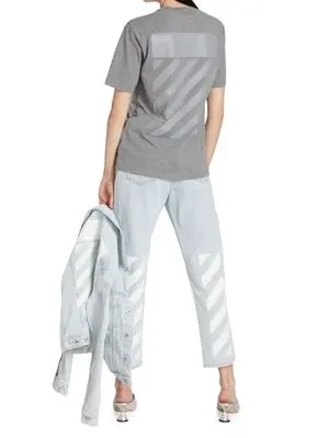 Off-White Diag Print T-shirt - Gray