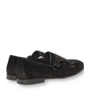 Santoni Double-buckle Loafers - Black