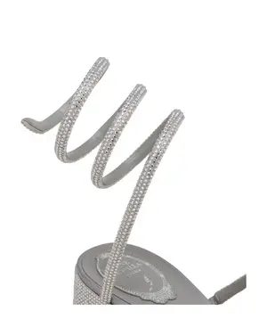 Rene Caovilla Cleo 45mm Rhinestone Embellished Sandals - Gray