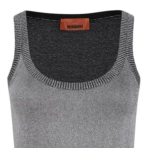 Missoni Ribbed Knit Tank Top - Silver-tone