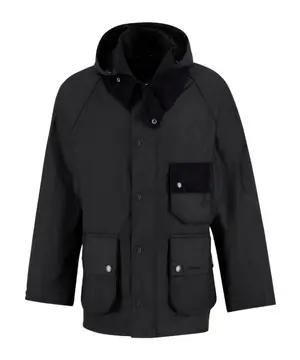 Barbour Modified Solway Waxed Jacket - Black