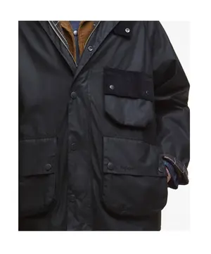 Barbour Modified Solway Waxed Jacket - Black