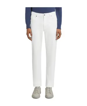 Zegna Slim-cut Jeans With Logo Patch - No