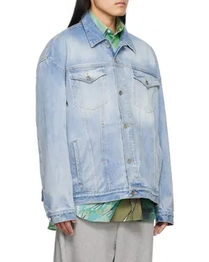 Vetements Logo Embossed Denim Jacket