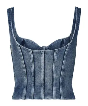 Off-White Bustier Sleeveless Denim Top