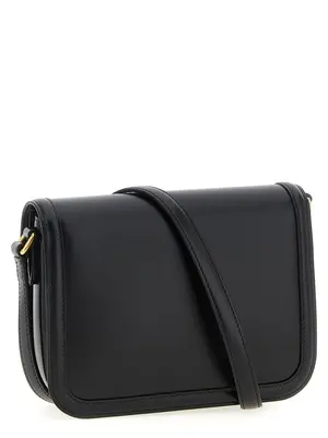 Valentino Garavani Vlogo Signature Foldover Top Shoulder Bag - Black