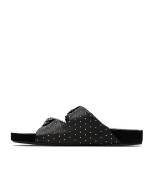 Isabel Marant Étoile Lennyo Bow Studded Slides - Blacksilver
