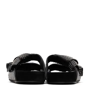 Isabel Marant Étoile Lennyo Bow Studded Slides - Blacksilver