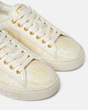 Versace Greca Printed Sneakers - White