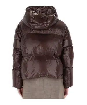 FAY Hooded Down Jacket With Toggle Fastening - Brown