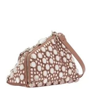Attico The Midnight Mini Clutch Bag - Mud