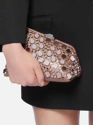 Attico The Midnight Mini Clutch Bag - Mud