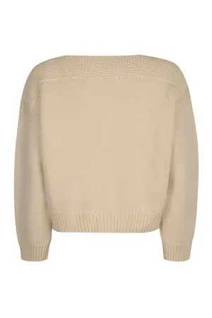 Celine Chunky Cashmere Boat Neck Sweater