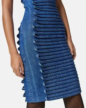 Versace Panelled Denim Mini Dress
