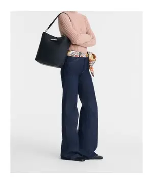 Longchamp Le Roseau Hobo Bag - Black