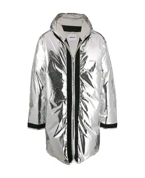AMBUSH Silver Metallic Hooded Down Jacket - Gray