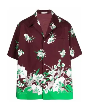 Valentino Garavani Floral-printed Straight Hem Shirt