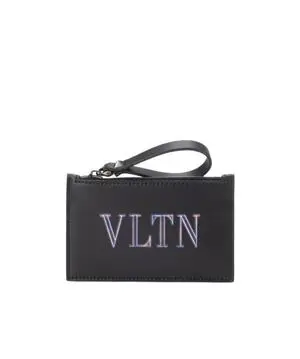 Valentino Garavani Logo-print Zipped Wallet - Black