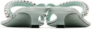 JIMMY CHOO Dila 35 Embellished Thong Sandals - Gray