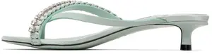 JIMMY CHOO Dila 35 Embellished Thong Sandals - Gray