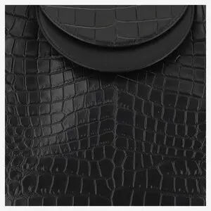 Bottega Veneta Embossed Leather Top Handle Tote Bag - Black