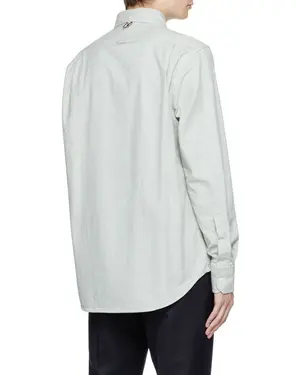 Thom Browne 4-bar Long-sleeved Shirt - Light Gray