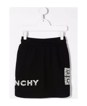 Givenchy Logo Embroidered Skirt - Black