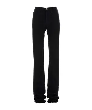 Attico Stretch Denim Logo Jeans