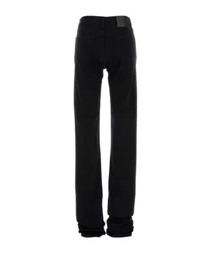 Attico Stretch Denim Logo Jeans