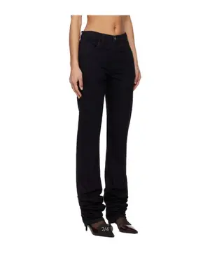 Attico Stretch Denim Logo Jeans