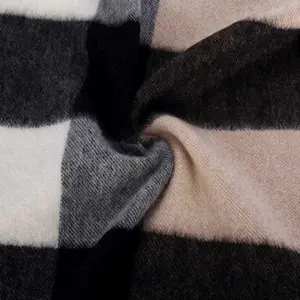 Burberry Classic Plaid Fringed Cashmere Scarf