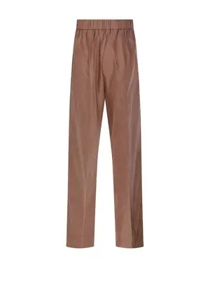 FORTE_FORTE High Waist Straight Leg Trousers - Brown
