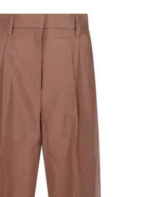 FORTE_FORTE High Waist Straight Leg Trousers - Brown