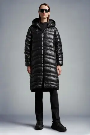 Moncler Apogon Long Down Jacket With Hood