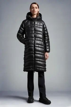 Moncler Apogon Long Down Jacket With Hood