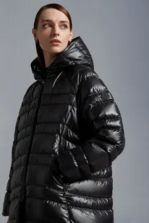 Moncler Apogon Long Down Jacket With Hood