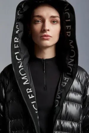 Moncler Apogon Long Down Jacket With Hood