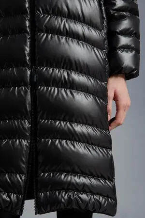 Moncler Apogon Long Down Jacket With Hood