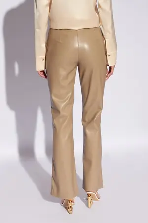 Nanushka Leena Leather Trousers - Nude