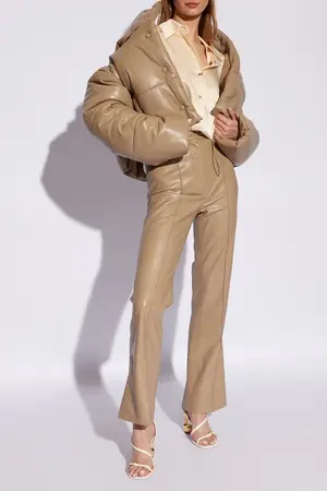 Nanushka Leena Leather Trousers - Nude