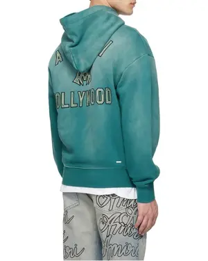 Amiri Logo Embroidered Distressed Hoodie