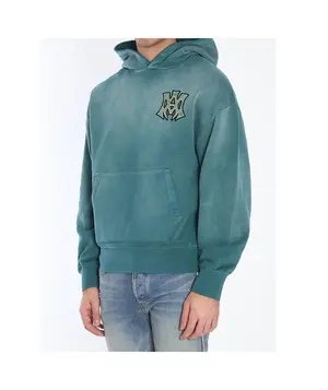 Amiri Logo Embroidered Distressed Hoodie